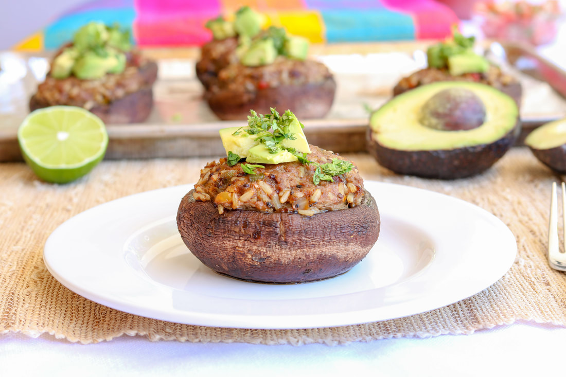 Fiesta Stuffed Portabella Mushrooms