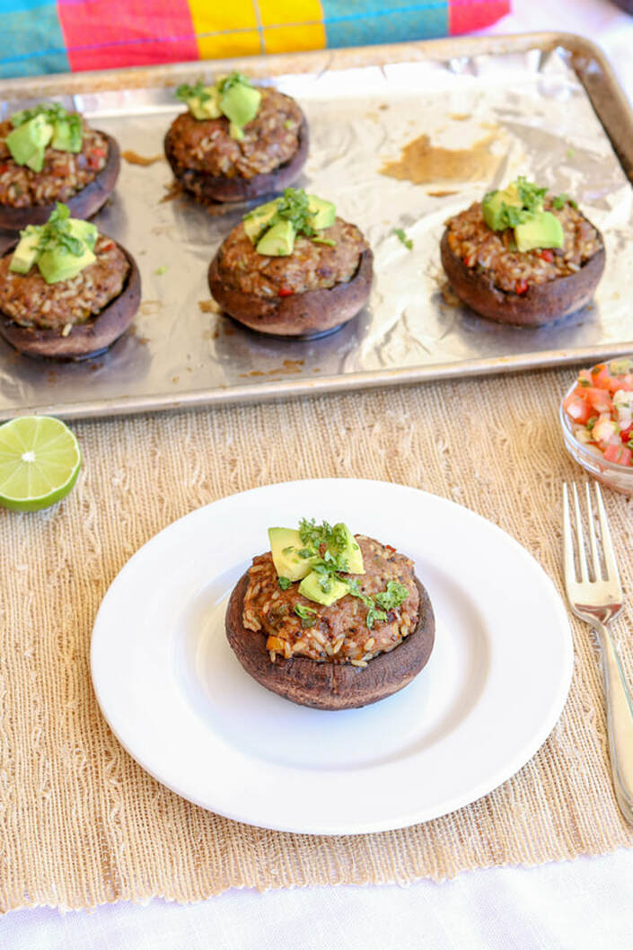 Fiesta Stuffed Portabella Mushrooms